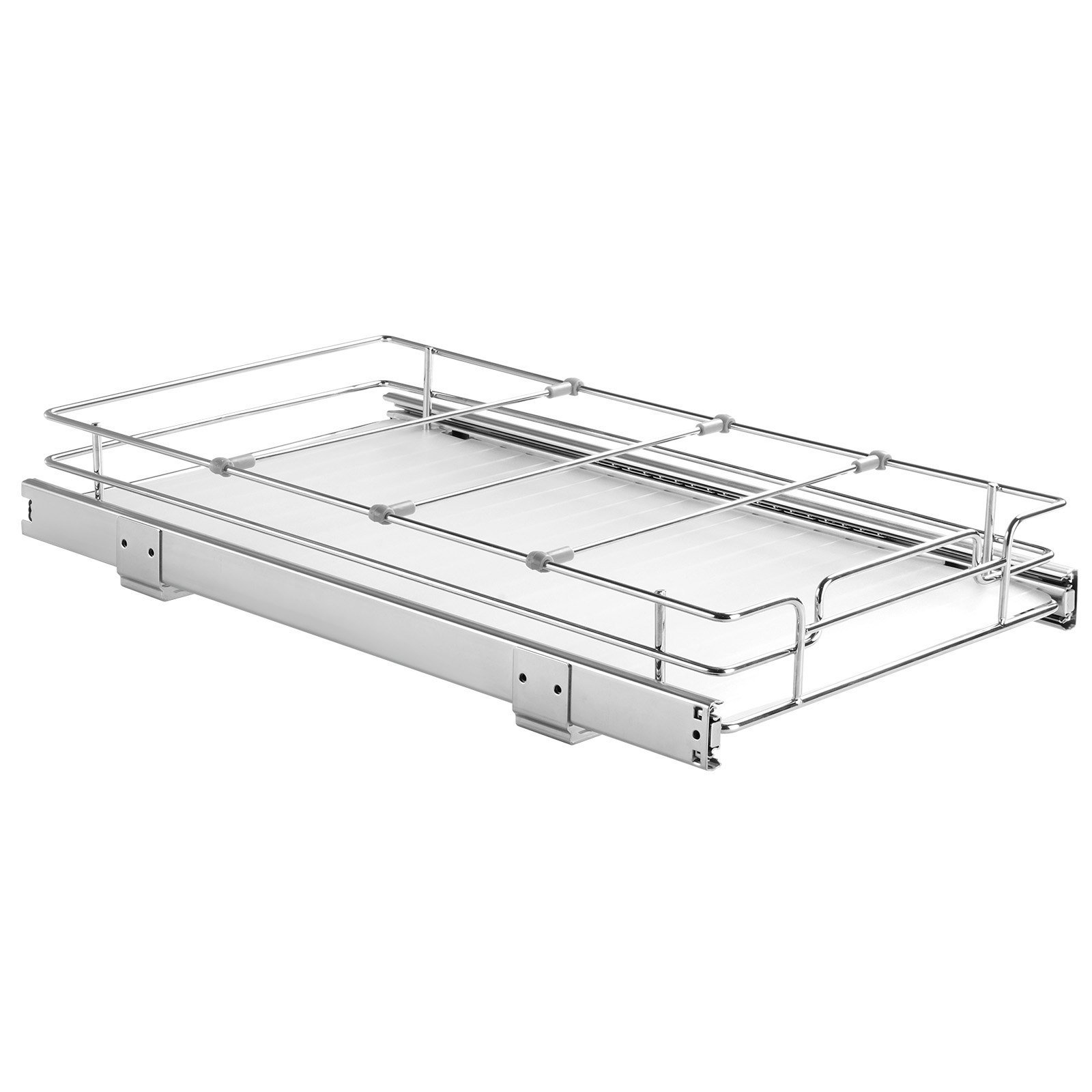 11"W x 21"D Pull Out Heavy Duty Slide Out Shelves, Chrome-Plated